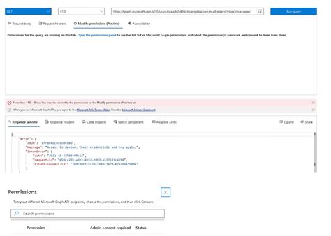 Unable To Enable One Of Our O365 Accounts To Run The Ms Graph Api · Issue 1187 · Microsoftgraph