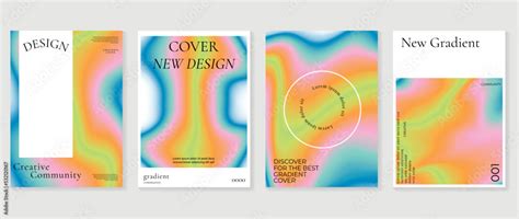 Abstract Fluid Gradient Background Vector Futuristic Style Cover Template With Mesh Liquid