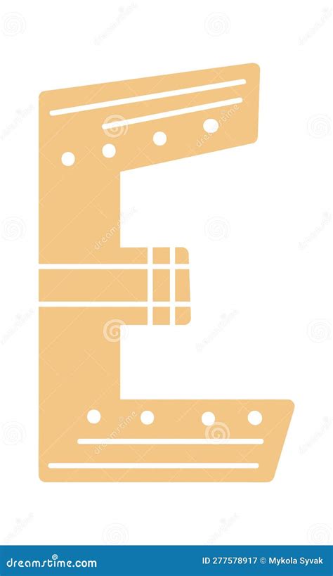 Hand Drawn Alphabet E Letter Stock Vector Illustration Of Vector