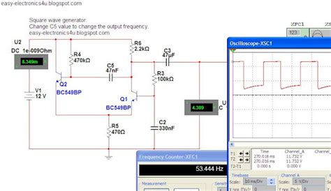 Simple Square Wave Generator Using Transistors Easy Electronics