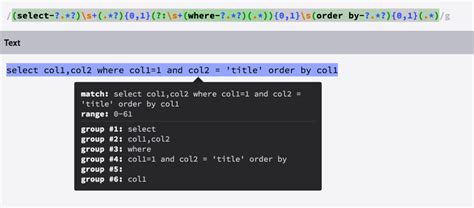 Sql Parse Simple Query Construction Using Regex Stack Overflow