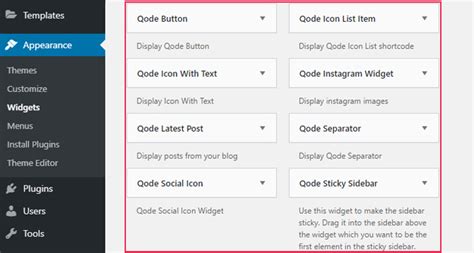 How To Add Widget To Wordpress Site Qode Interactive