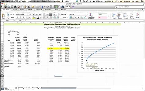 How To Graph Efficient Frontier In Excel For Mac Bermokite