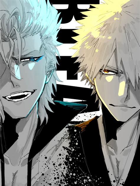 Kurosaki Ichigo And Grimmjow Jaegerjaquez Bleach Drawn By Hhjr Me Danbooru
