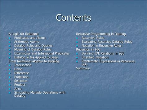 Ppt Database Systems Logical Query Languages Powerpoint Presentation Id7081131