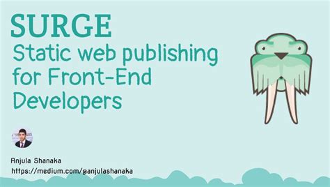 How To Publish A Static Web Using Surge By Anjula Samarasinghe