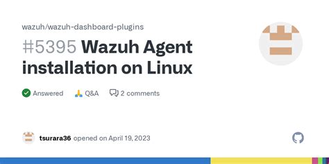 Wazuh Agent Installation On Linux · Wazuh Wazuh Dashboard Plugins