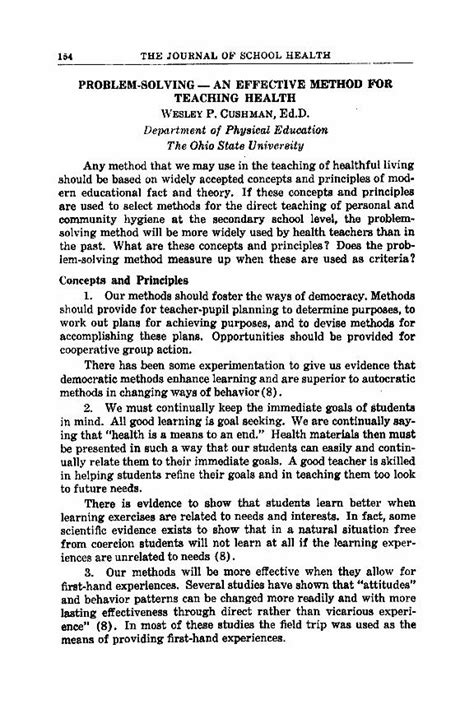 Pdf Problem Solving—an Effective Method For Teaching Health Dokumen