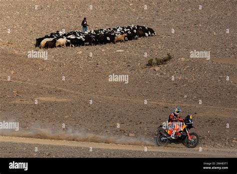 Sam Sunderland Of Great Britain Rides His Ktm Motorbike During Stage
