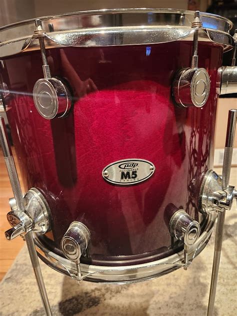 Pdp M5 14x12 Floor Tom Cherry To Black Fade Pdp Mid 2000s Reverb