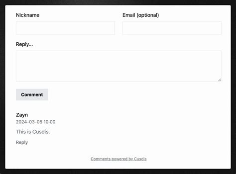 Connect Cusdis Comment To Gridea Gridea Docs