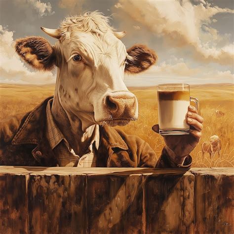 Premium Psd Human Cow Hard With Coffee