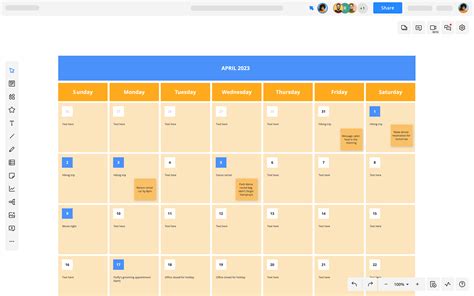 Calendar Chart Cacoo Nulab