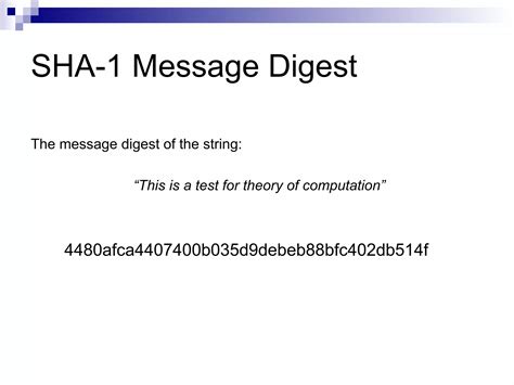 Secure Hashing Algorithm Ppt