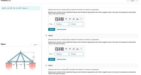 Solved Determine The Force In Member Ab And State If The