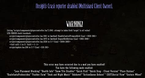Don T Starve Together Crashes After Apr Update Don T Starve Together Klei Entertainment