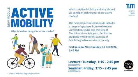 Active Mobility Chair Of Urban Structure And Transport Planning