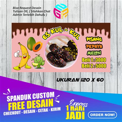 Spanduk Banner Backdrop Es Kul Kul Ukuran 120 X 60 Lazada Indonesia