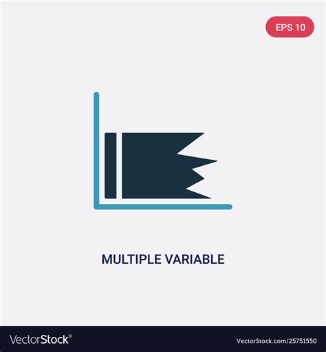 two color multiple variable point line icon from vector image