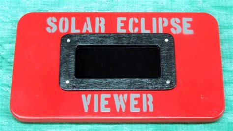 Solar Eclipse Viewer Safe Viewing Glass Youtube
