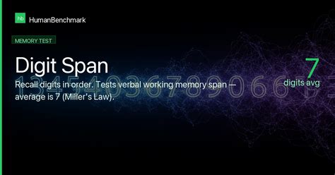 Digit Span Test Forward And Backward Human Benchmark