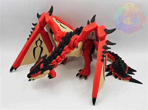 Rathalos Flexi Articulated Monster Hunter Dragon By Ixpatch Makerworld