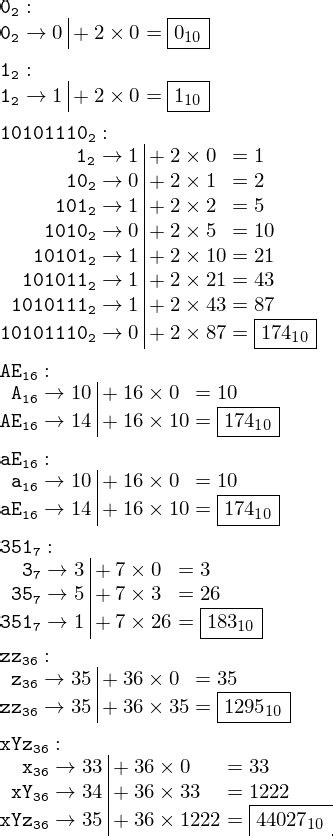 Tables How Can I Illustrate Decimal To Binary Conversion Tex