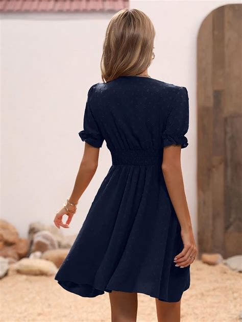 Short Sleeve Casual Dresses Womens Fashion Summer Spring Solid Color