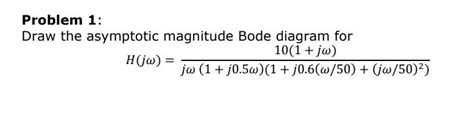 Solved Problem Draw The Asymptotic Magnitude Bode Diagram Chegg