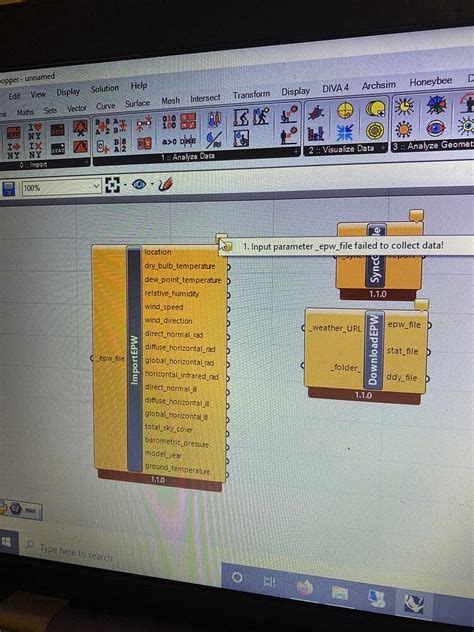 Error Rhibo 7 Input Parameter Failed To Collect Data Ladybug Tools
