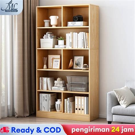 Jual Lemari Buku Minimalis 180cm Lemari Buku Susun Rak Buku Kayu Lemari