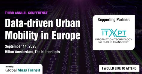 Conference Data Driven Urban Mobility In Europe Itxpt