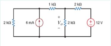 Solved Voltage Vo In The Circuit Shown In The Figure Chegg