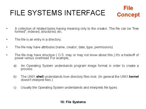 Operating Systems File Systems Jerry Breecher 10 File