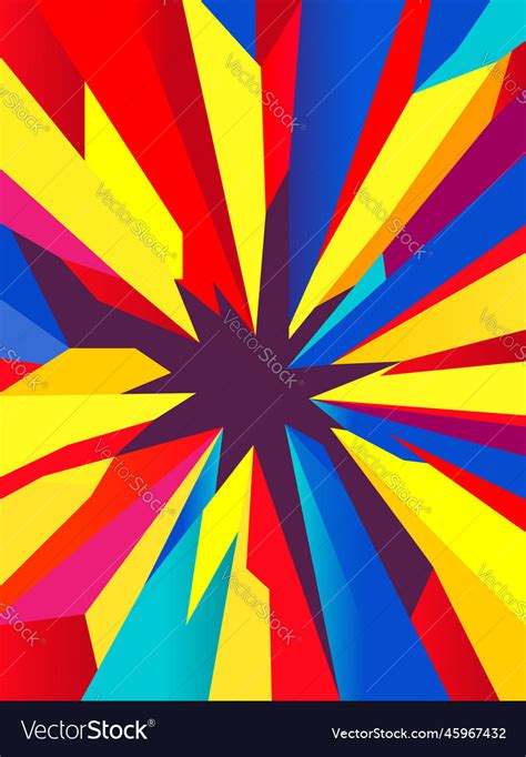 Abstract Colorful Dynamic Starburst Background Vector Image