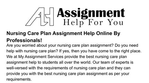 Ppt Nursing Care Plan Assignment Help Online By Professionals Powerpoint Presentation Id