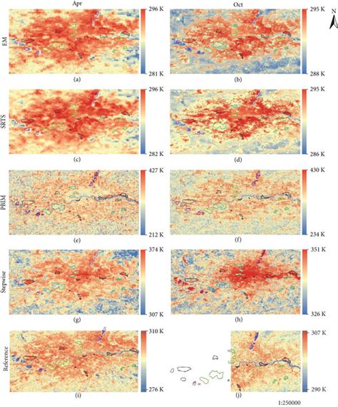 Ah Are The Sharpened LST Images For Data Acquired Not In Winter By Download Scientific