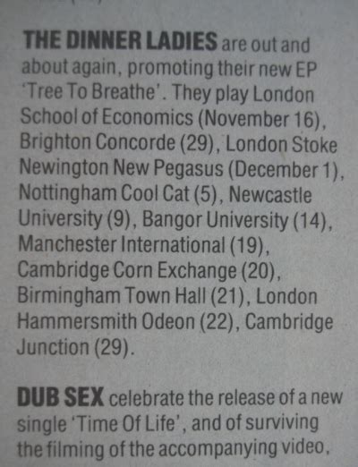 Dub Sex Press International 1 18th November 1989 Manchester Digital Music Archive