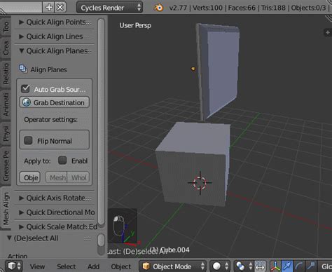Modeling Object Flips While Snapping To Another Object With Align Rotation Using Face