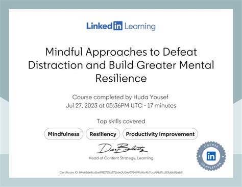 Huda Yousef On Linkedin Certificate Of Completion