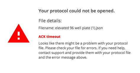 Ack Timeout Error For Json Files · Issue 2279 · Opentronsopentrons