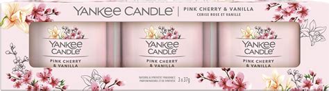 Yankee Candle 3 Pack Filled Votive Pink Cherry Vanilla