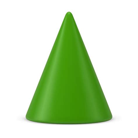 Green Triangle Cone Shape Christmas Tree Abstract Figurine 3d Icon