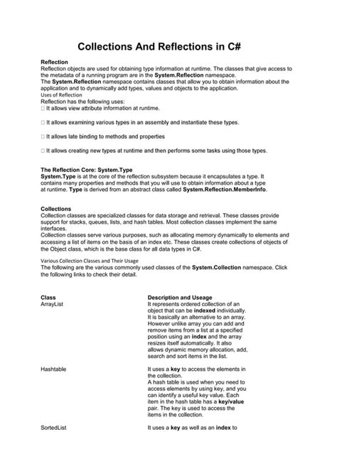 C Collection Classes Pdf