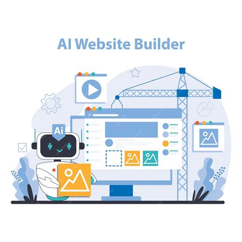 Premium Vector Ai Website Builder Concept Transforms Web Design With