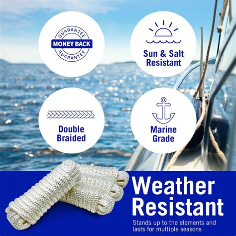 Dock Lines Boat Ropes For Docking 38 Double Braided