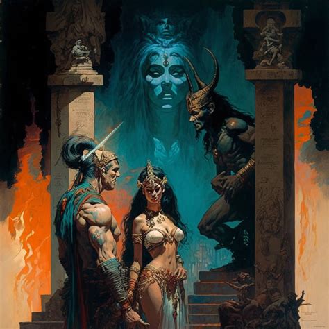 Style Of Frank Frazetta 05 Ai Render By Torbk On Deviantart