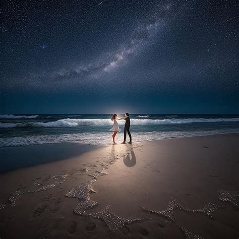 Premium Ai Image A Couple Enjoying On The Beach Ai Generated