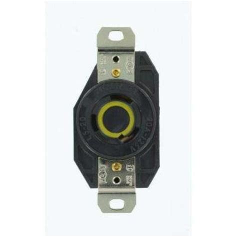 Leviton 20a 125v Black Industrial Grade L5 20r Locking Outlet