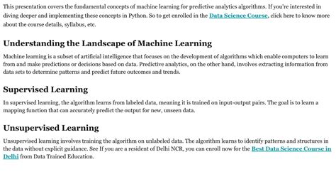 Ppt Machine Learning For Predictive Analytics Algorithms Powerpoint Presentation Id13191793